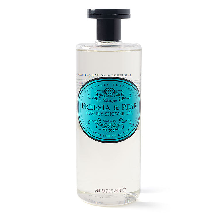Naturally European Freesia And Pear Shower Gel 500ml Rutherford And Co